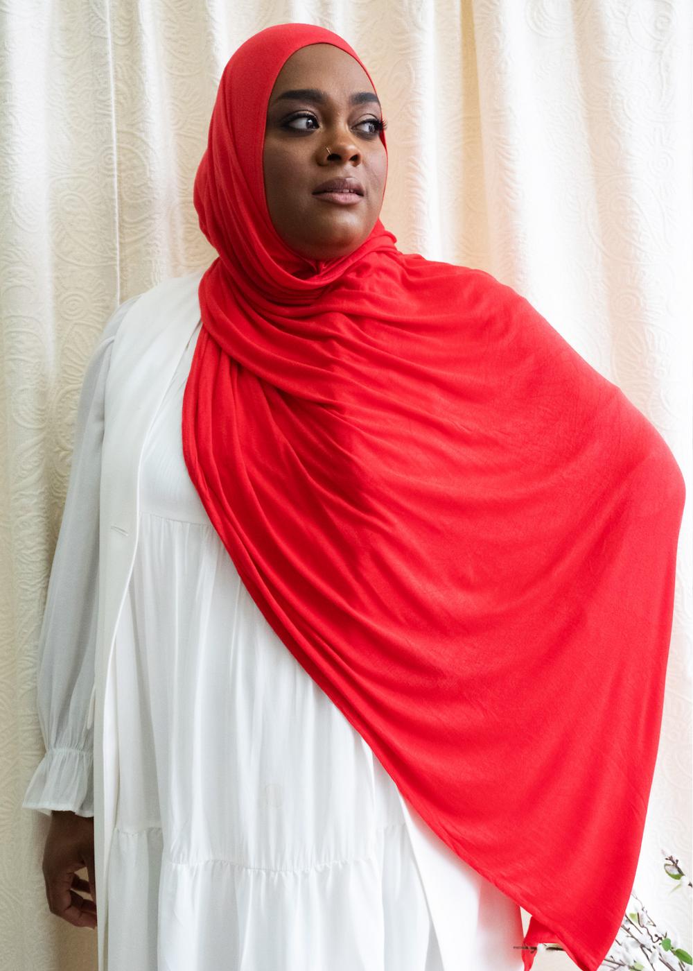 Candy Apple -XL Jersey Knit Hijab – Styled by Zubaidah