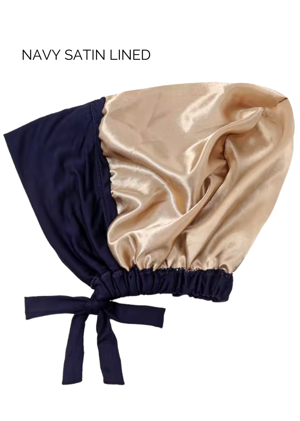 Navy - Satin Bonnet Style Under Cap – Styled by Zubaidah