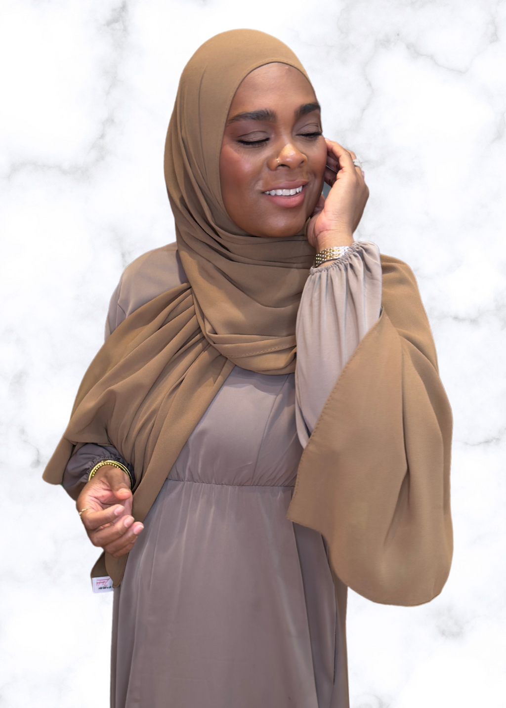 Coffee - XL Premium Chiffon Hijab – Styled by Zubaidah